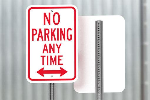 No Parking Anytime Signs