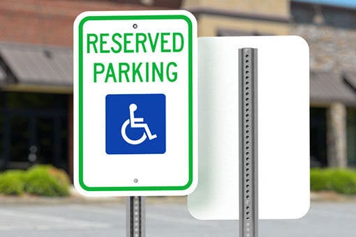 Handicap Reserved Parking Signs